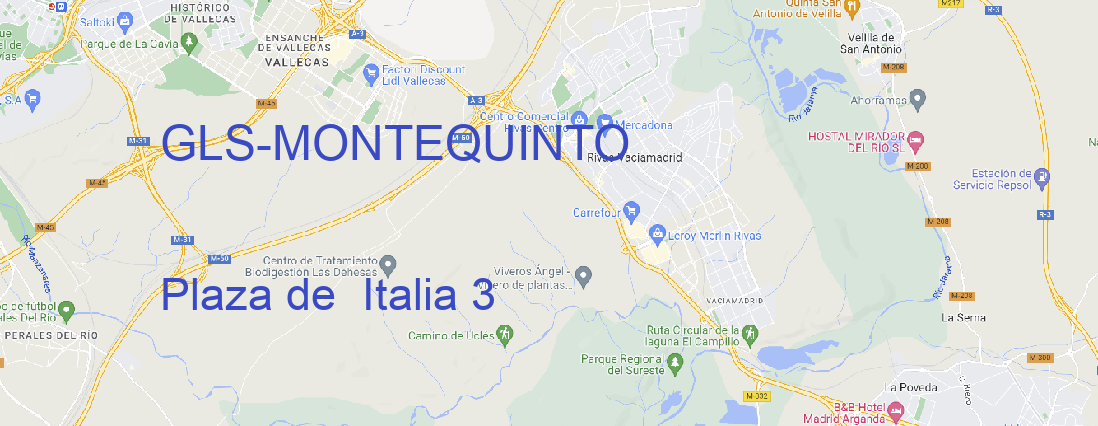 GLS MONTEQUINTO 【 Calle Plaza de Italia 3 】 | Mapacallejero.com