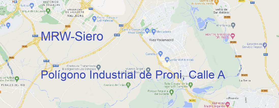 MRW Siero 【 Calle Polígono Industrial de Proni, Calle A 】 | Mapacallejero.com